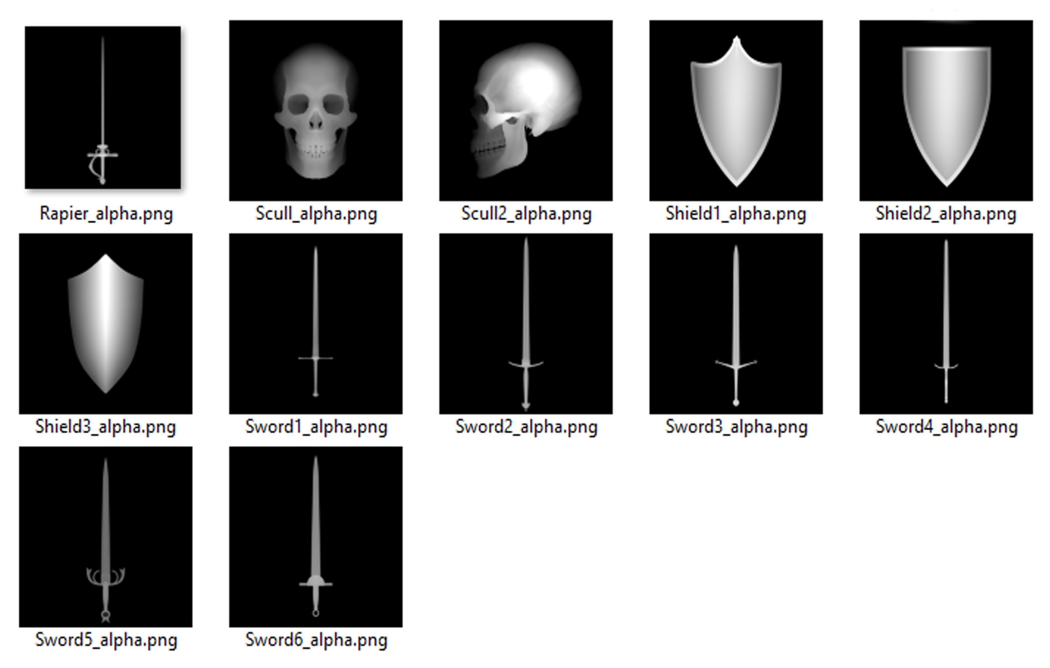 Heraldic and Ornament alphas pack Texture | CGTrader