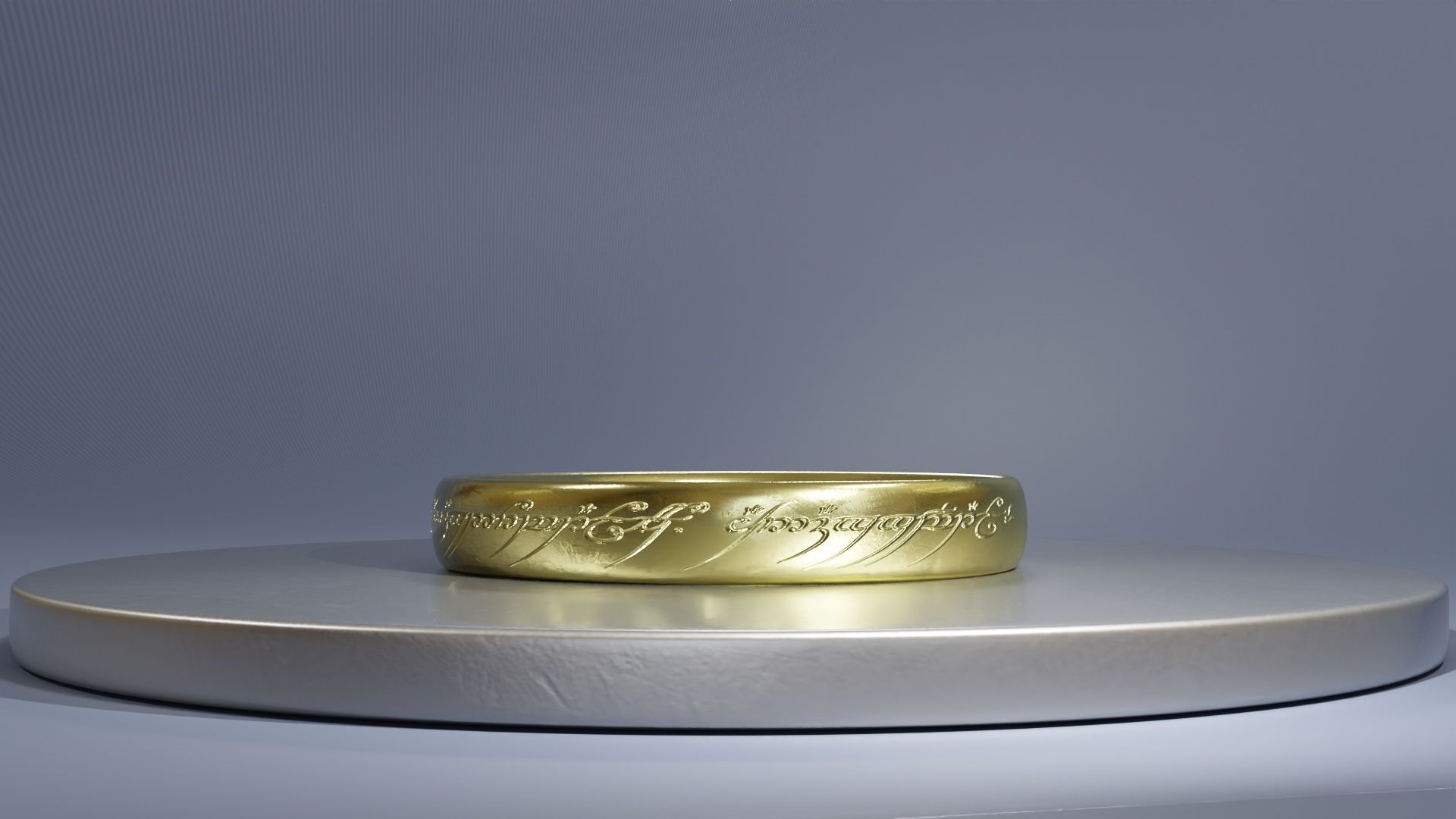 3D model Ring from Lord Of The Rings low-poly and STL file printable VR ...