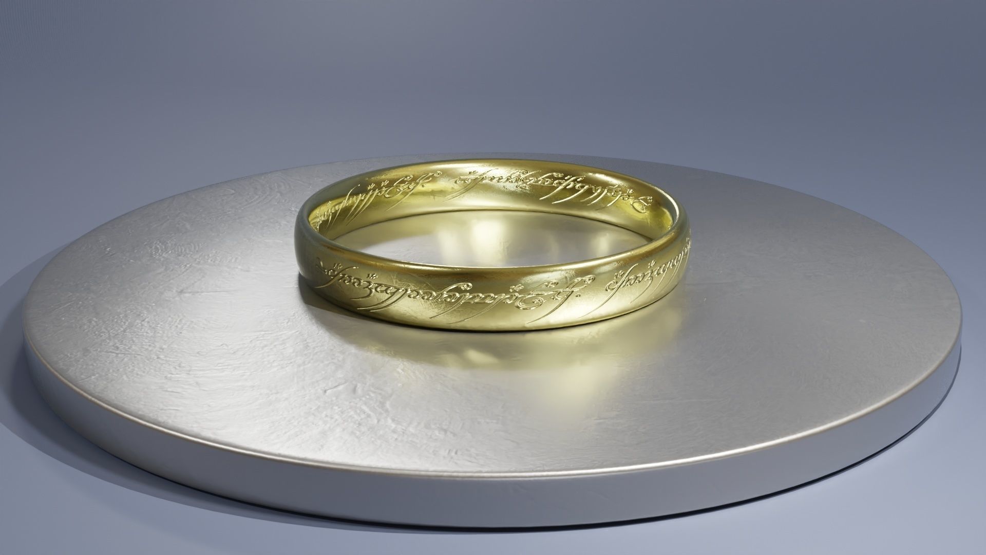 3D model Ring from Lord Of The Rings low-poly and STL file printable VR ...