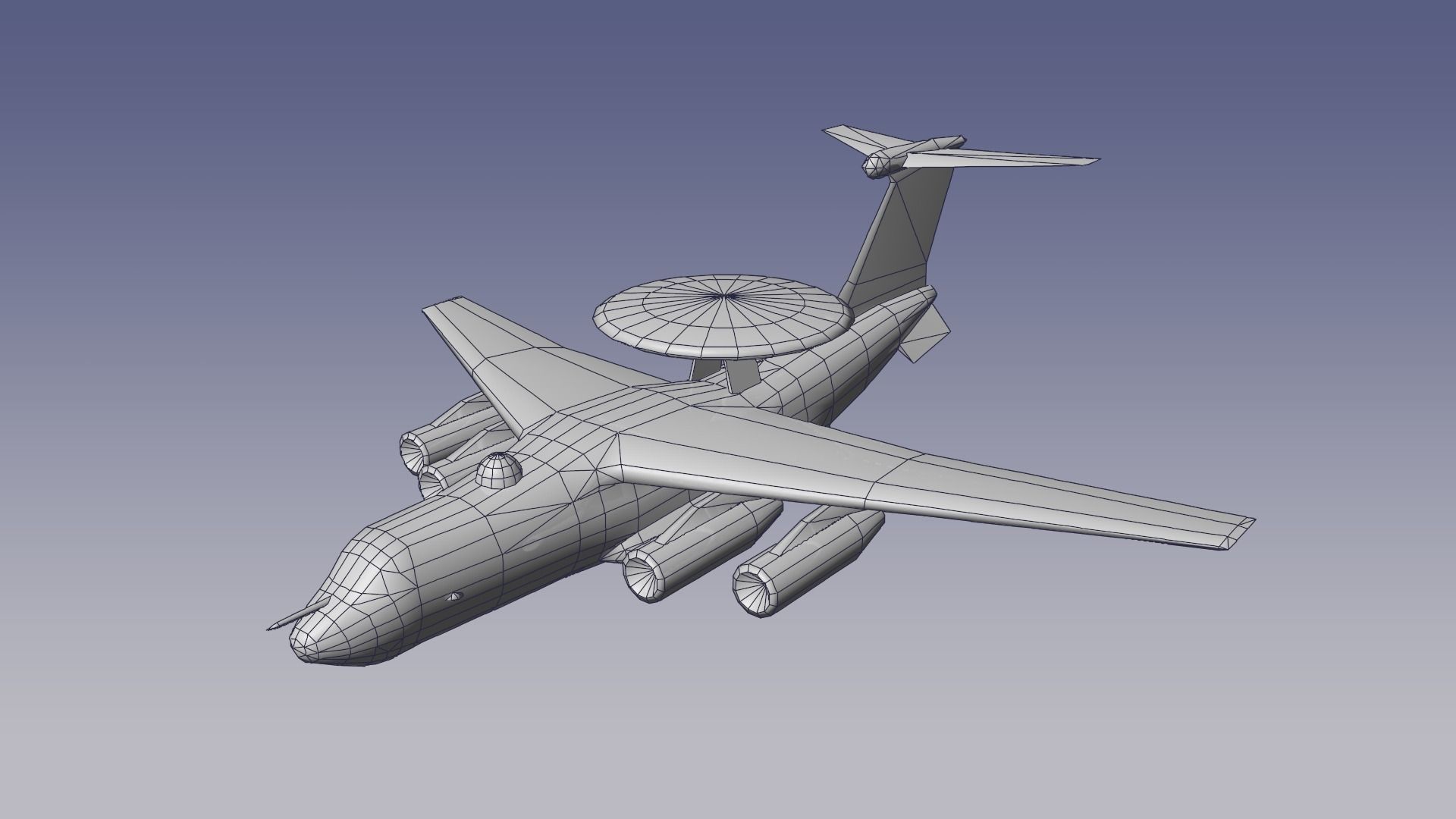 3D model Russian A50-AWACS VR / AR / low-poly | CGTrader