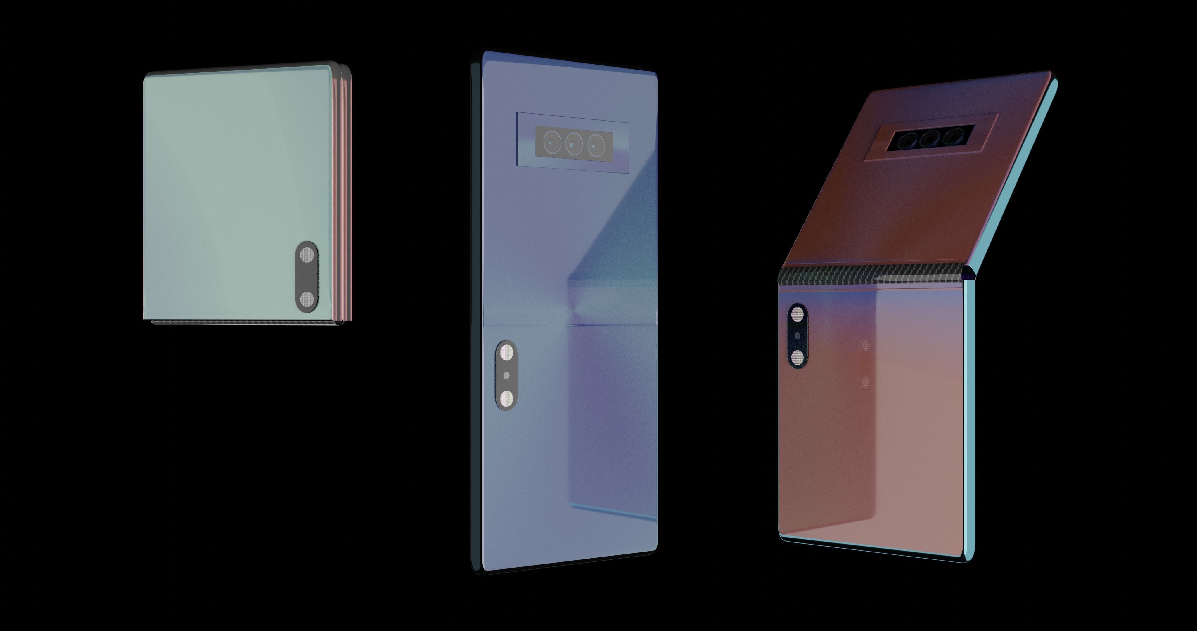 xiaomi vertical folding phone CONCEPT 3D model | CGTrader