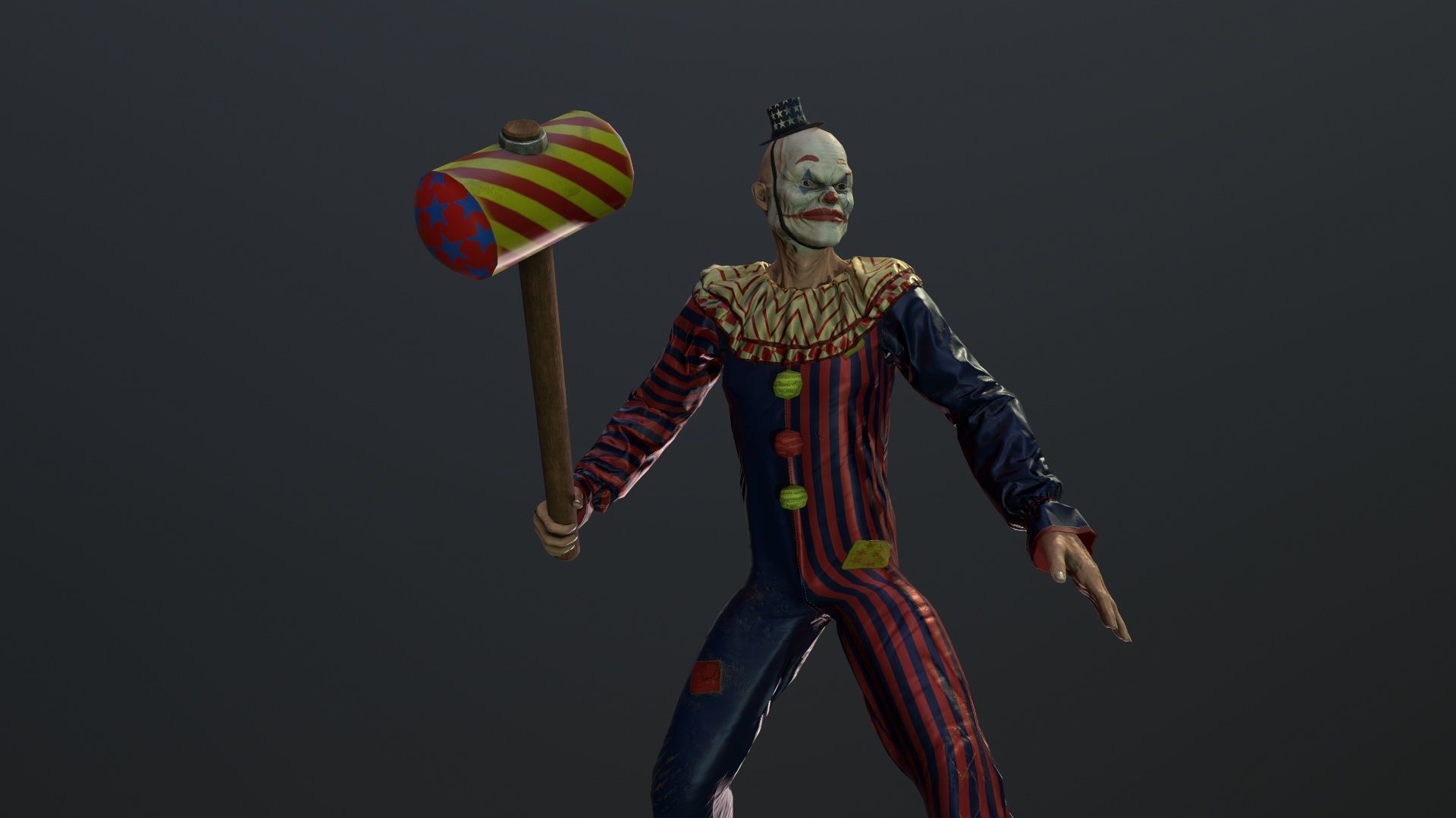 3D model Clown Man - Game Ready Low-poly 3D model VR / AR / low-poly ...
