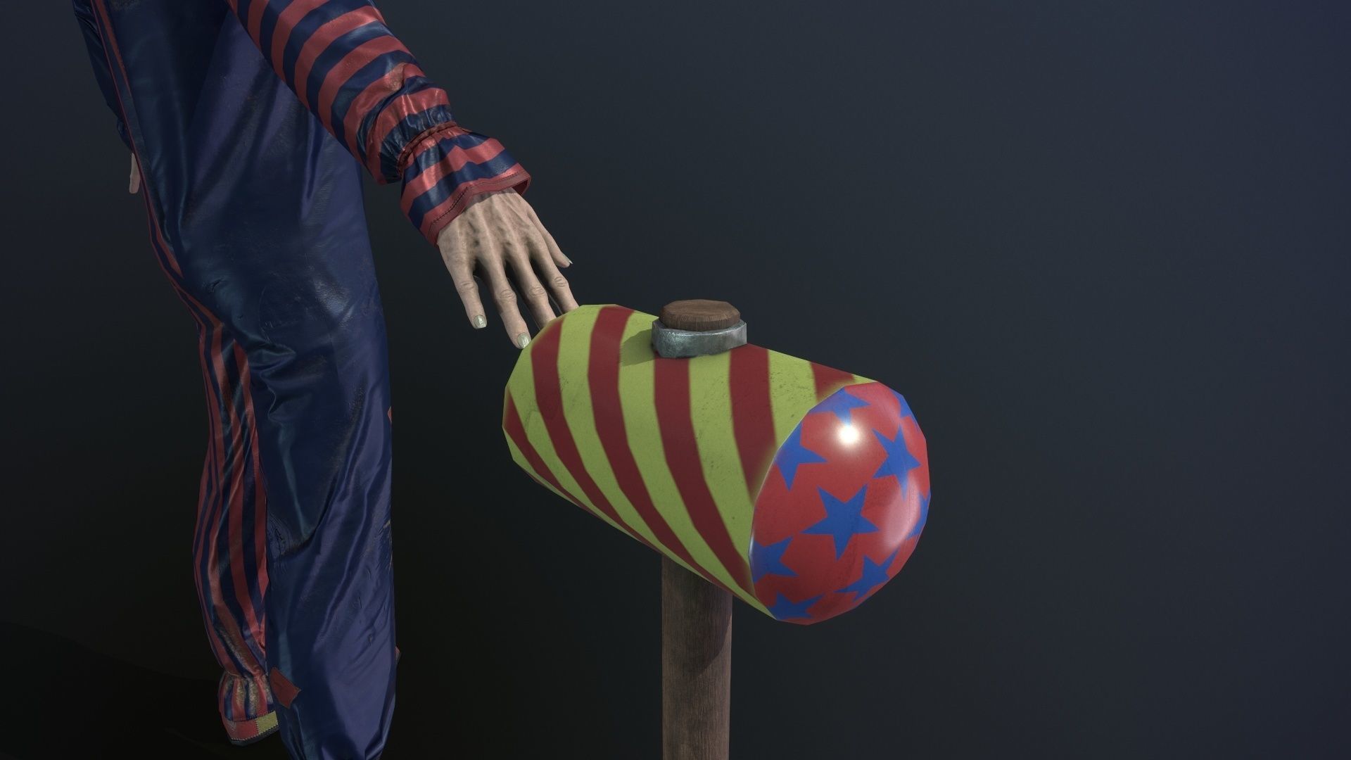 3D model Clown Man - Game Ready Low-poly 3D model VR / AR / low-poly ...
