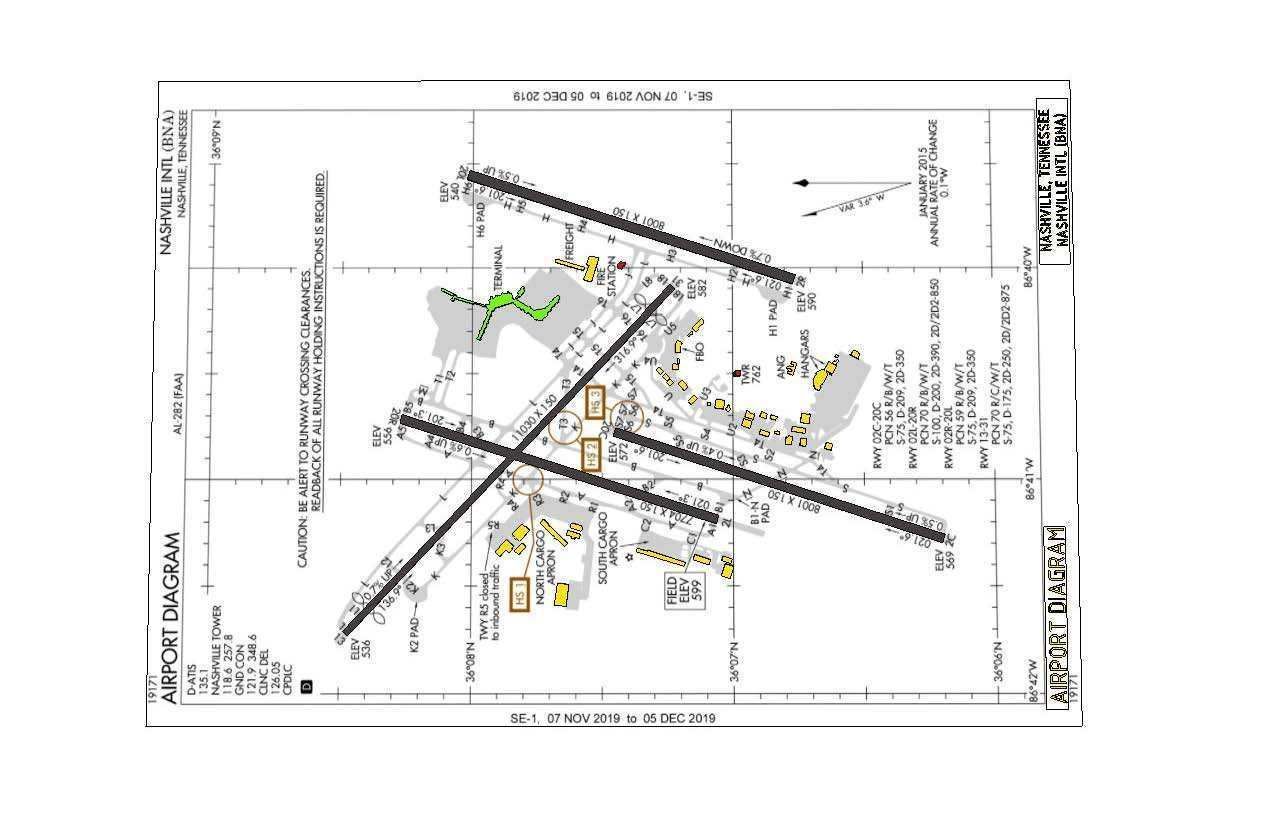 Airport Diagram - Nashville International Airport - BNA free 3D model ...
