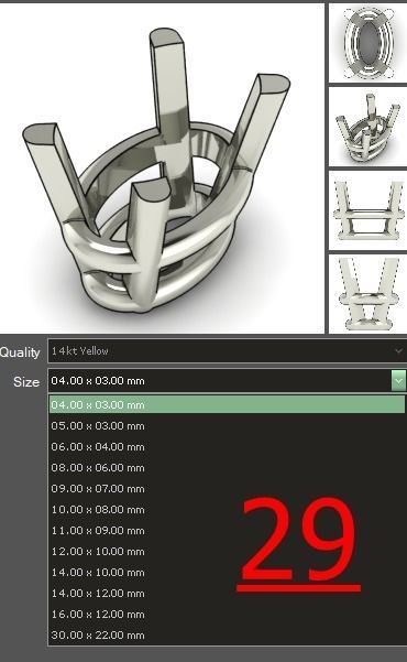 Rings Heads Pack 240 pcs 3D model 3D printable | CGTrader