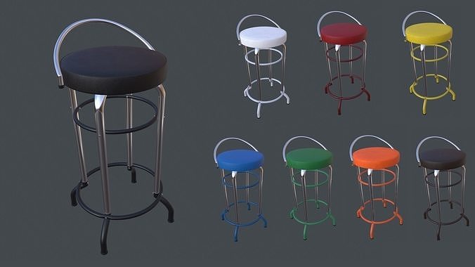 Bar chair 3D model | CGTrader