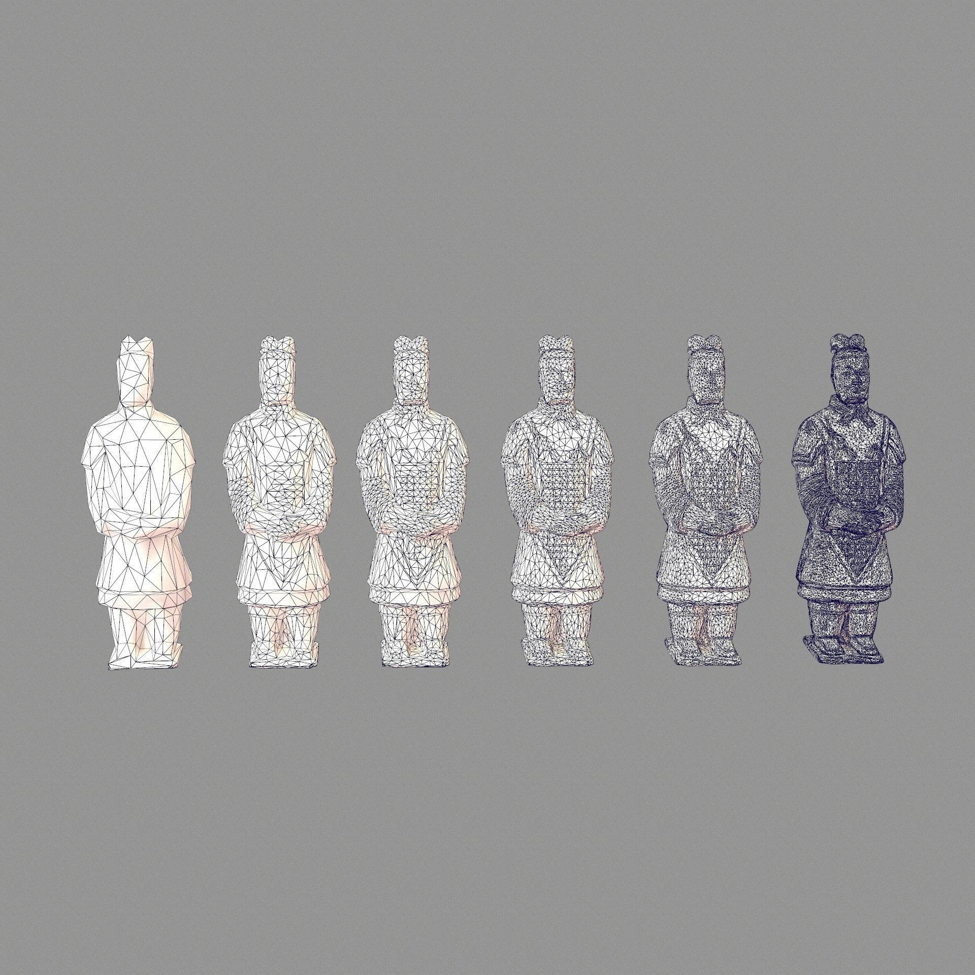 Terracotta Warrior Variations 3D model 3D printable | CGTrader