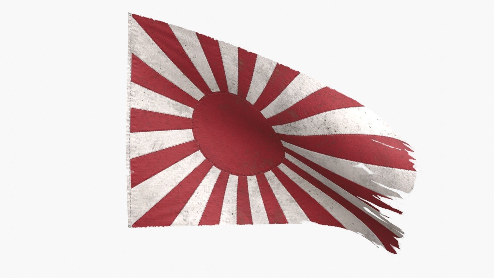 3D Model Collection World War II Flags - Pacific and Asia VR / AR / low ...