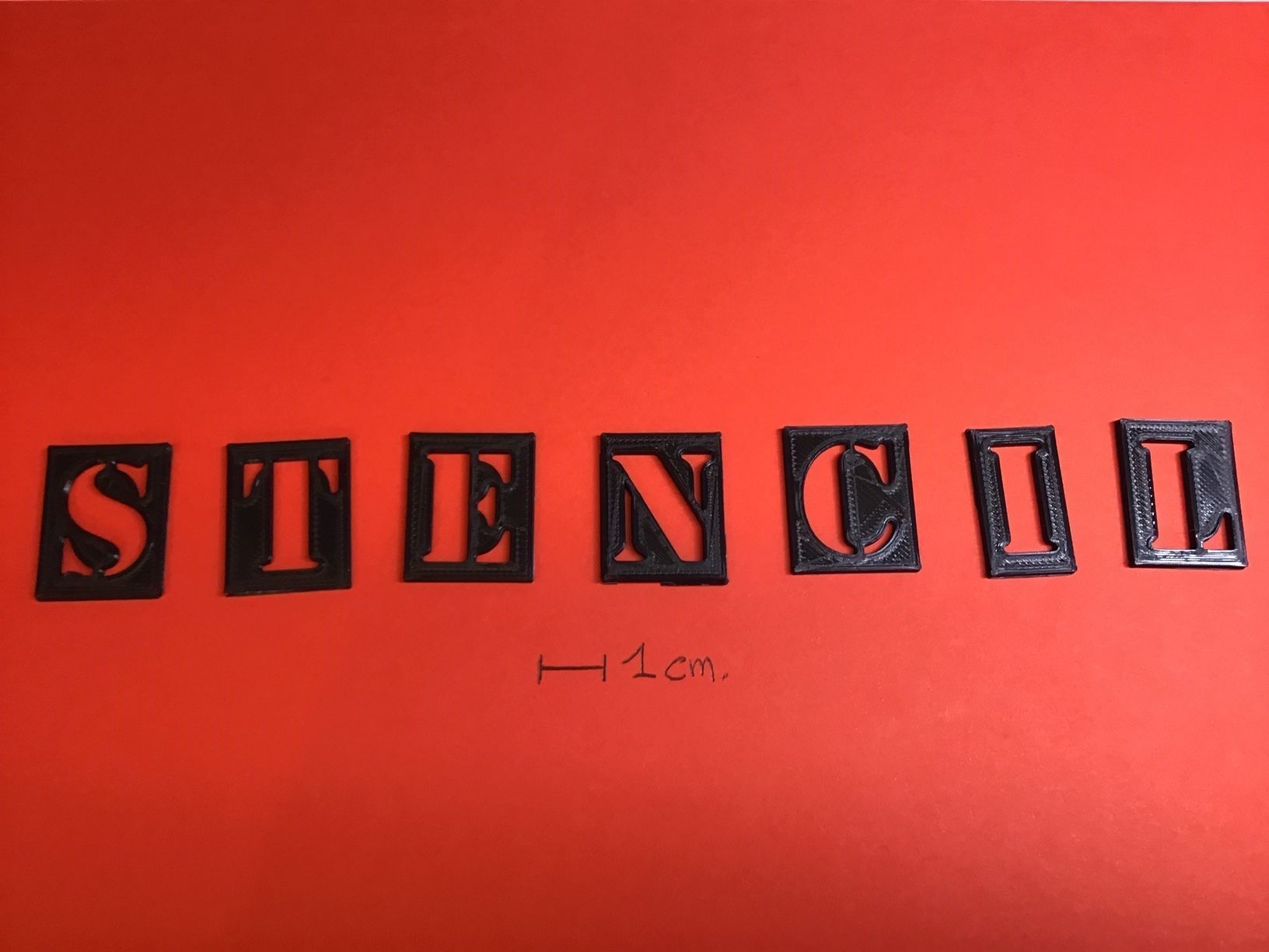 STENCIL 3D letters STL file 3D model 3D printable | CGTrader