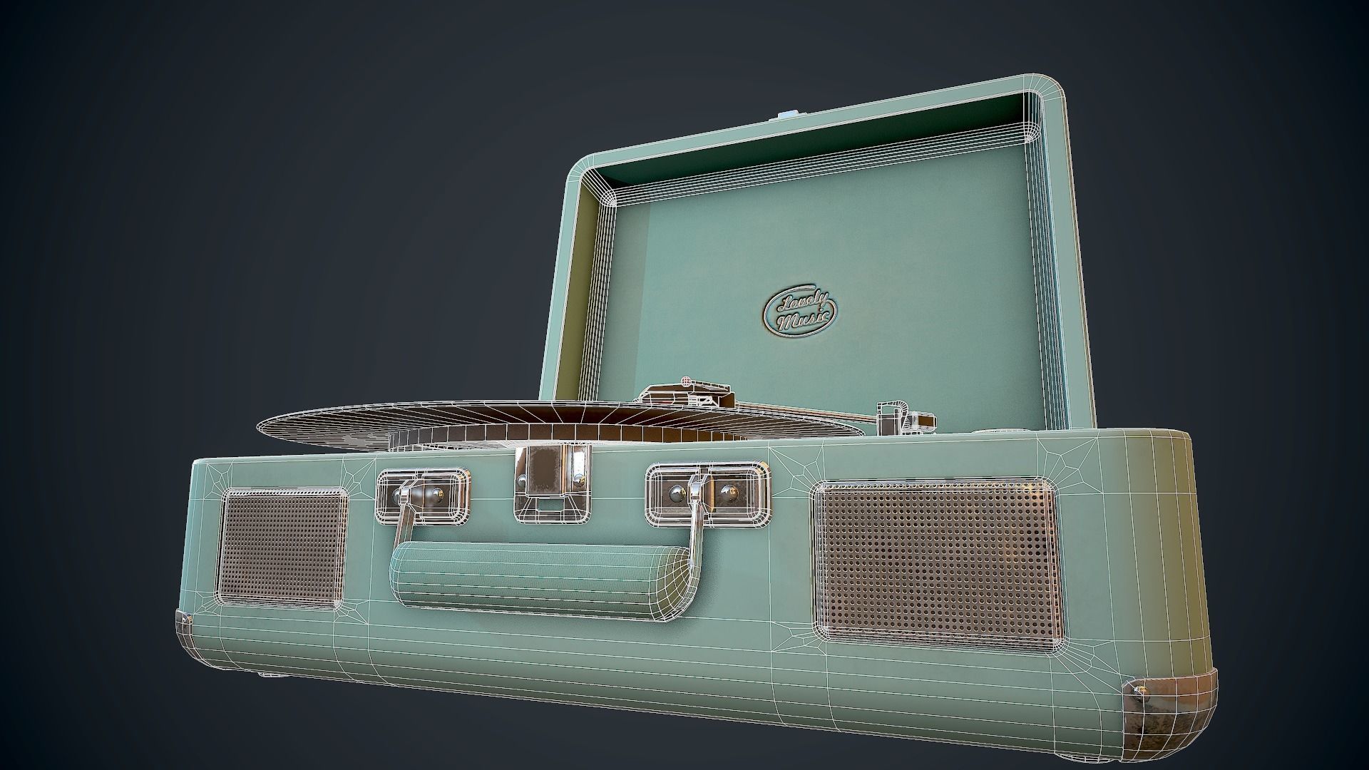 3D model Low poly Retro Turntable VR / AR / low-poly animated | CGTrader