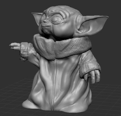 Baby Yoda Smiling free 3D model 3D printable | CGTrader