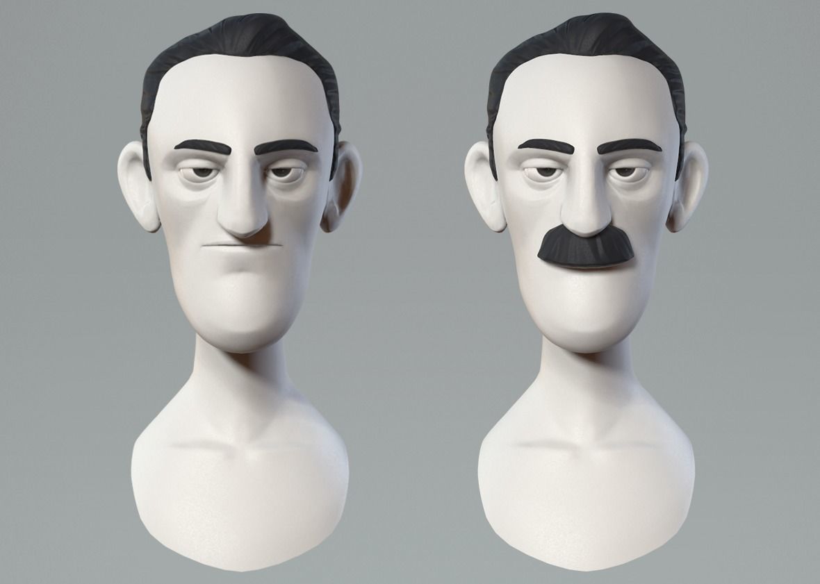Cartoon male character base mesh 3D model | CGTrader