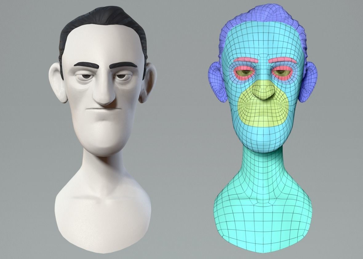 Cartoon male character base mesh 3D model | CGTrader