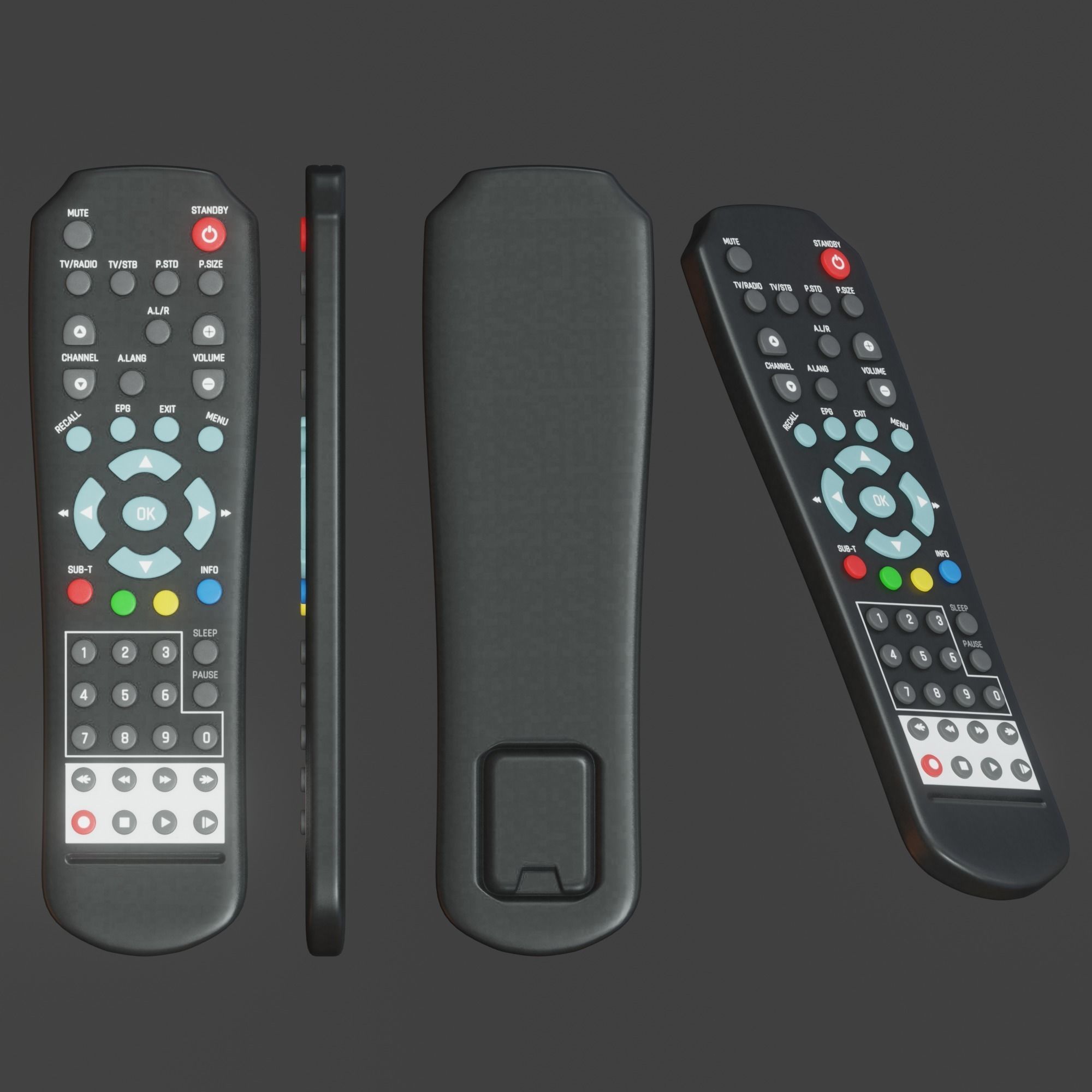 3D model TV Remote Control Subdivision Ready for Film VR / AR / low ...