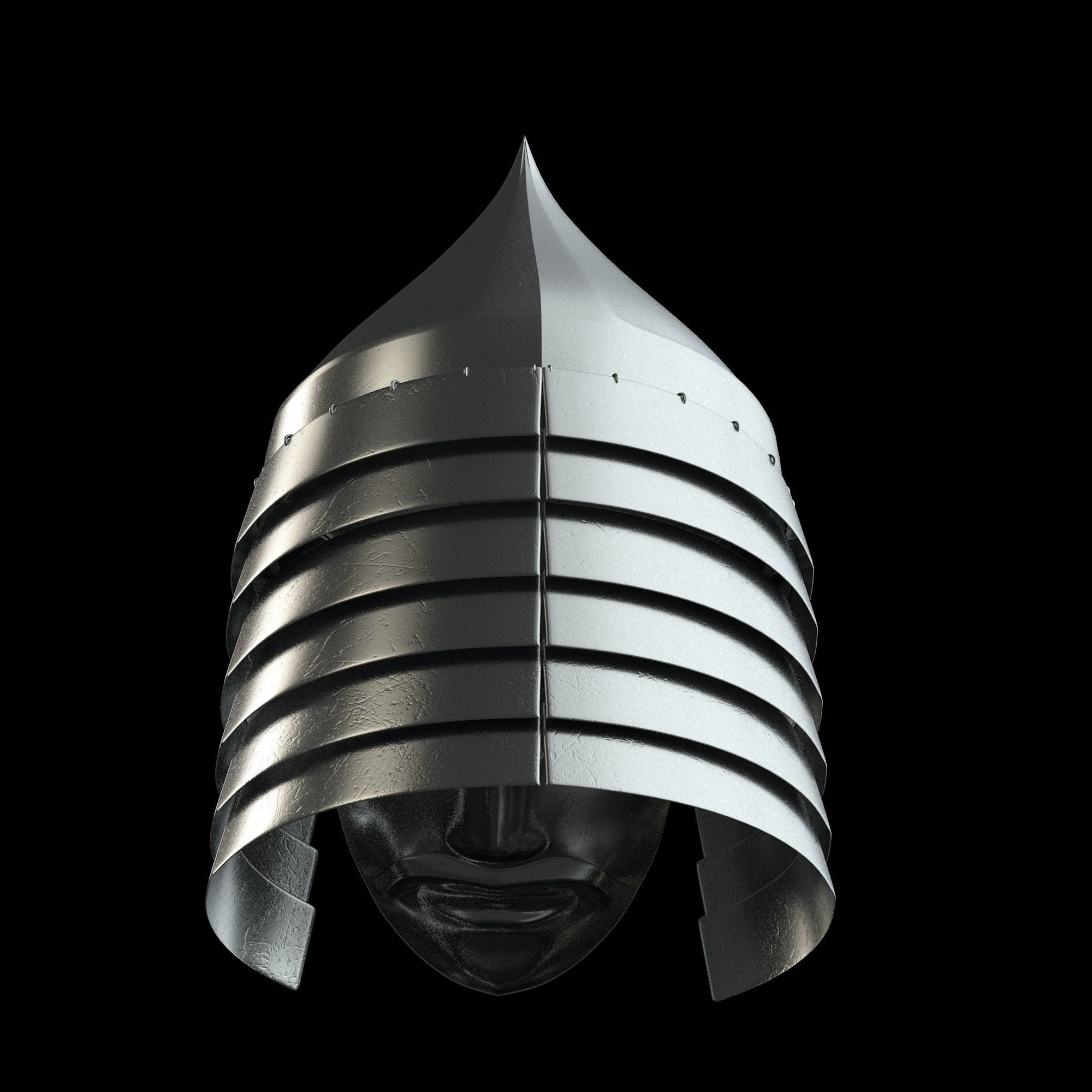 3D model Medieval helmet with a mask VR / AR / low-poly | CGTrader
