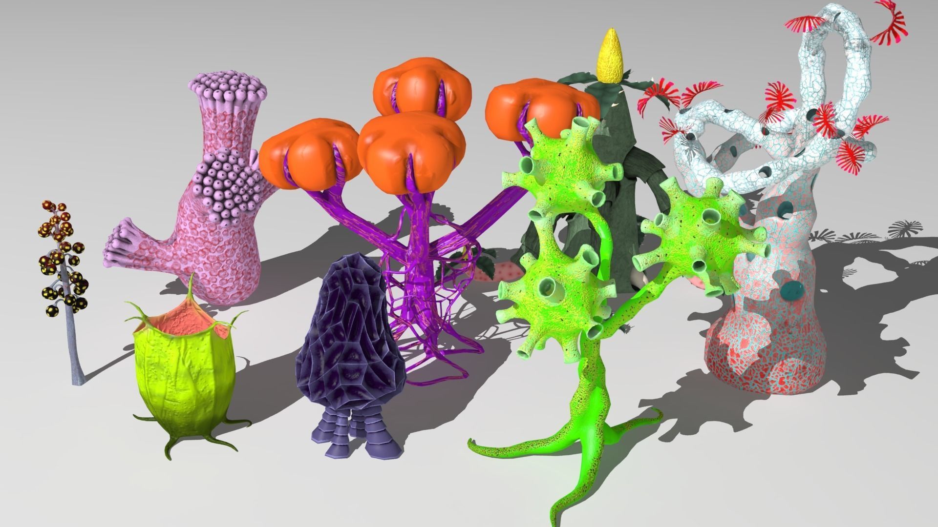 3D model alien plants VR / AR / low-poly | CGTrader
