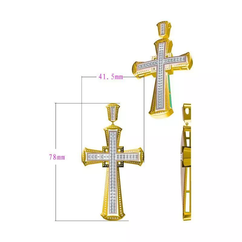 JCD Format Diamond flower shape pendant cad cam jewelry design 3D model ...