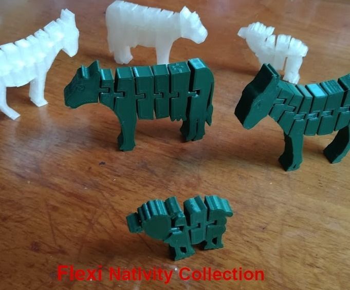 TWO FLEXI MODELS - Sheep and Cow - Nativity Collection - Belen 3D model ...