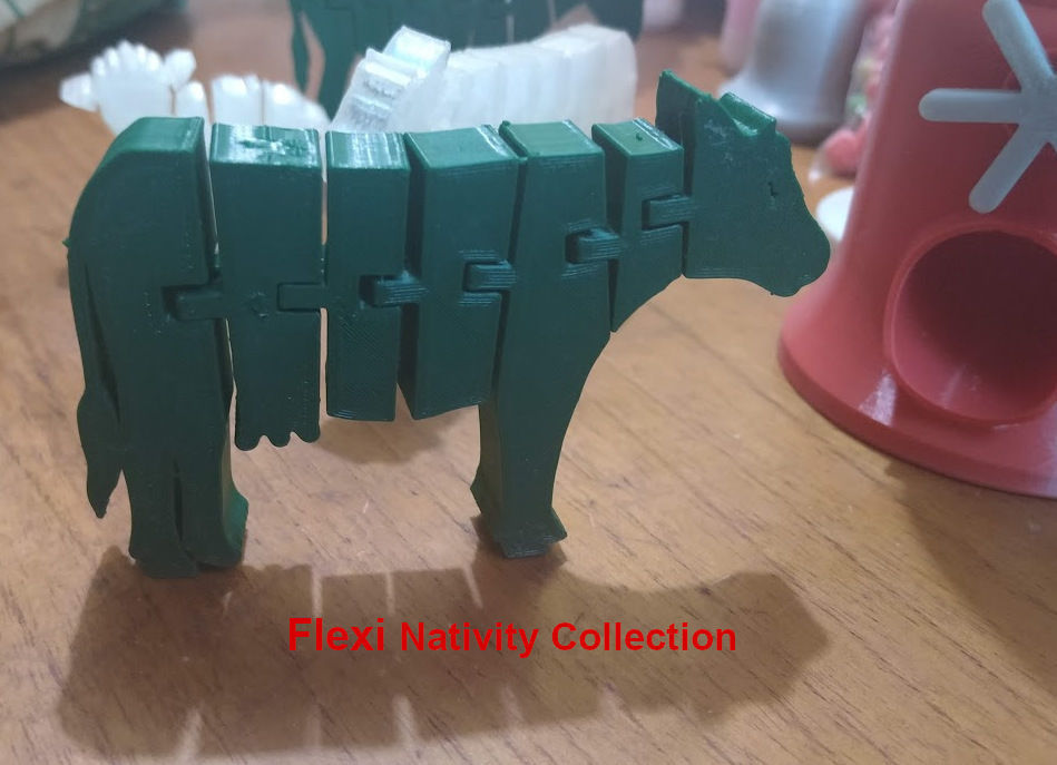 TWO FLEXI MODELS - Sheep and Cow - Nativity Collection - Belen 3D model ...