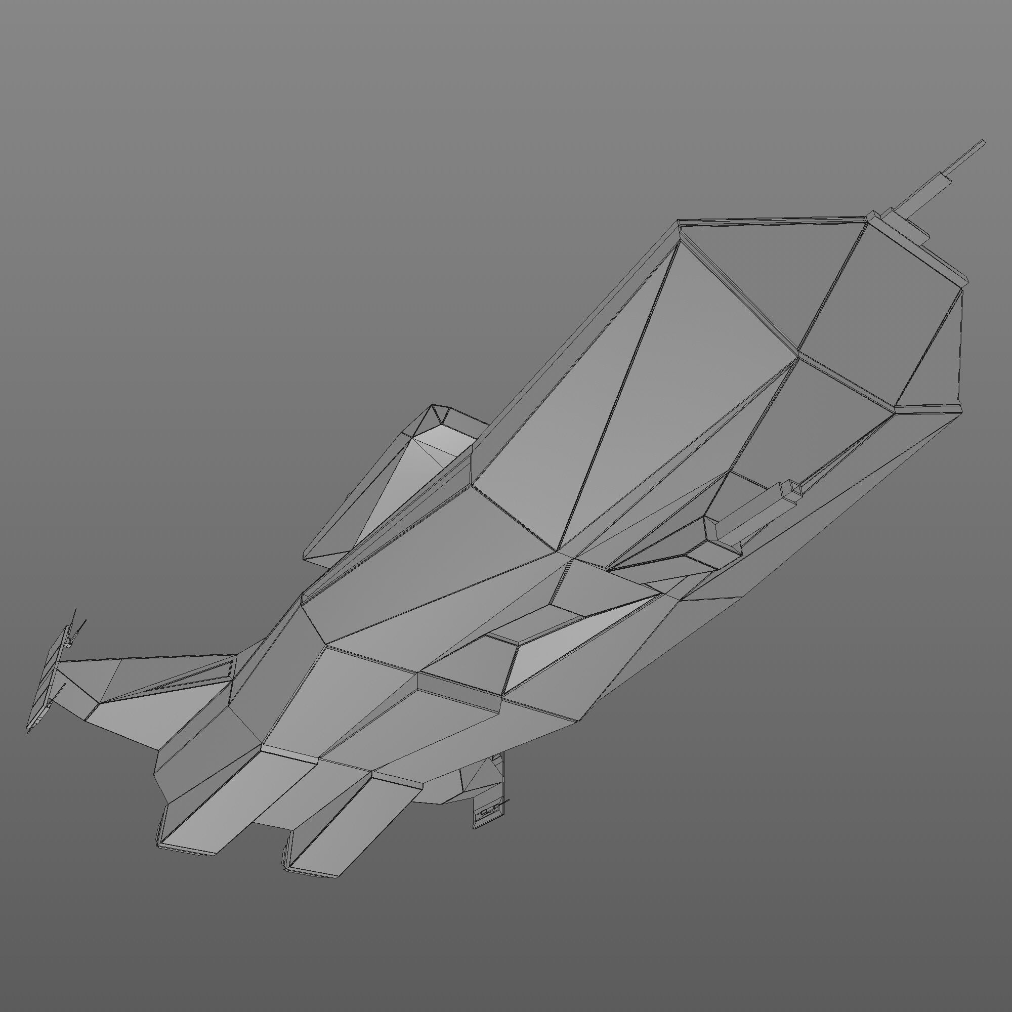 Low poly model Star ship free VR / AR / low-poly 3D model | CGTrader