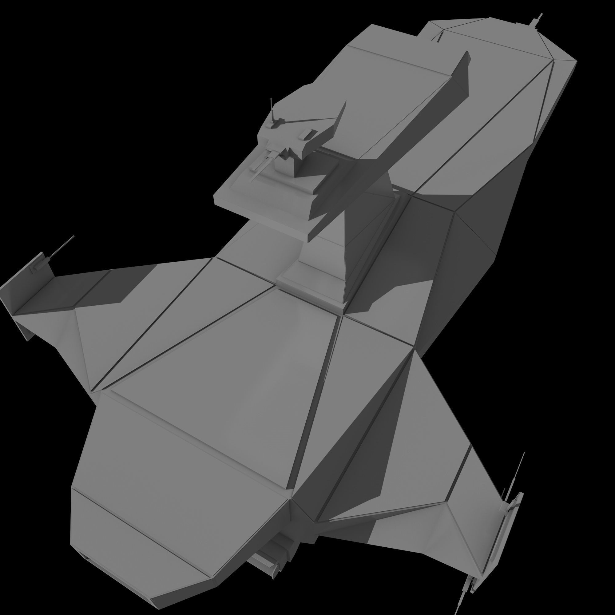 Low poly model Star ship free VR / AR / low-poly 3D model | CGTrader