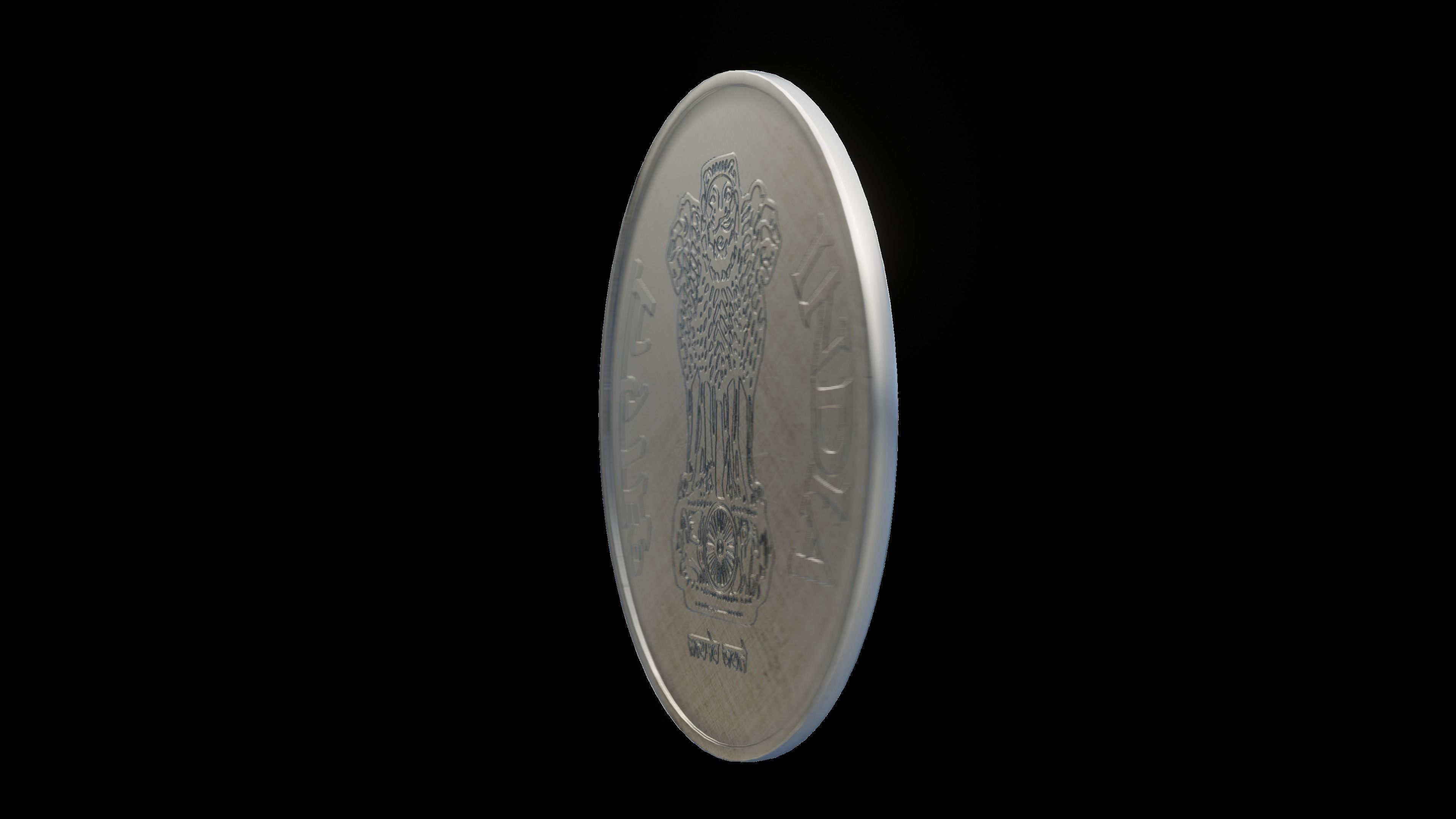 3D model Indian One Rupee Coin VR / AR / low-poly | CGTrader