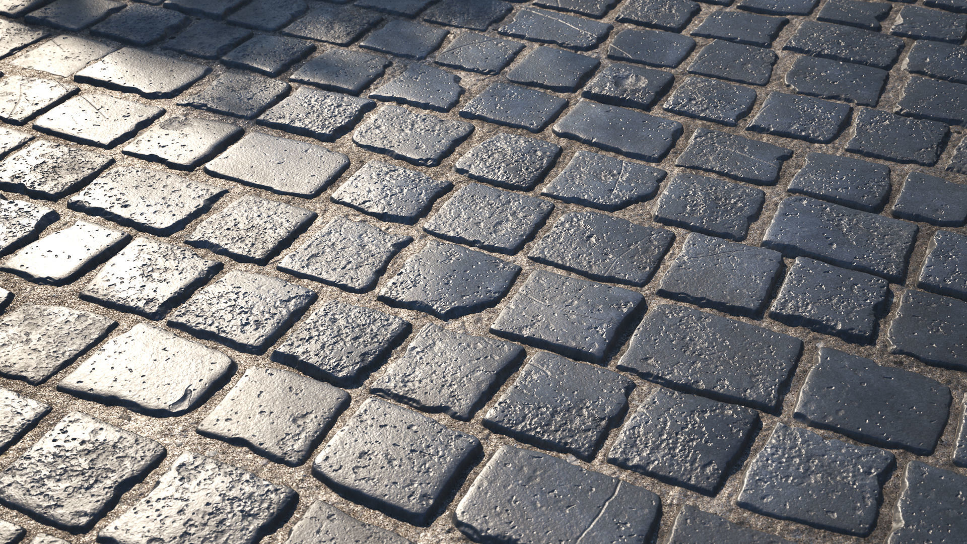 Black cobblestone pavement texture Texture | CGTrader