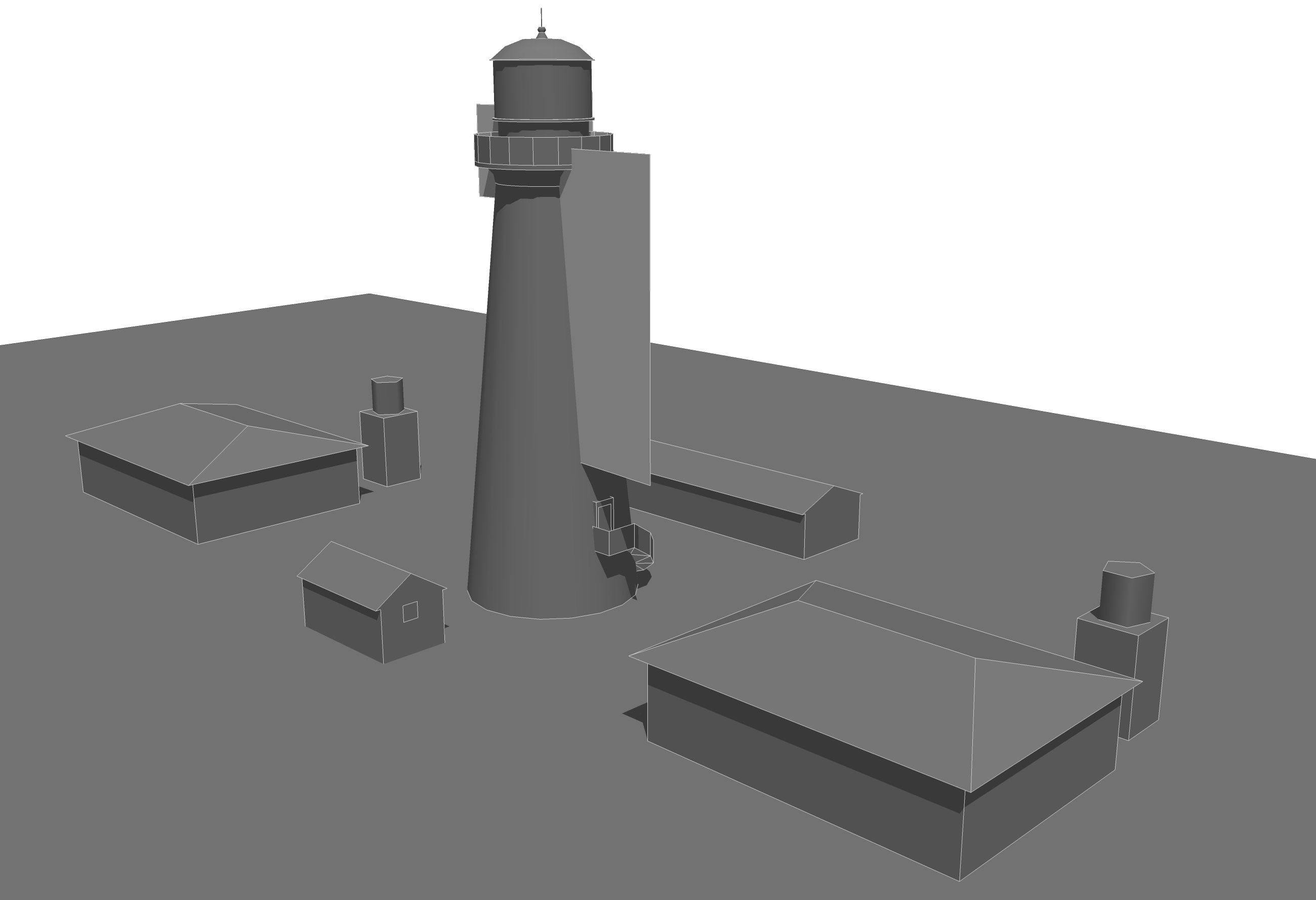 The Sandy Cape Lighthouse Low poly 3D model | CGTrader