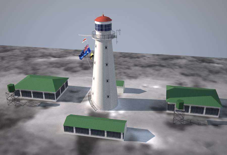 The Sandy Cape Lighthouse Low poly 3D model | CGTrader
