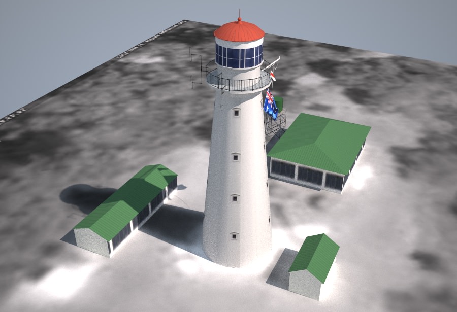 The Sandy Cape Lighthouse Low poly 3D model | CGTrader