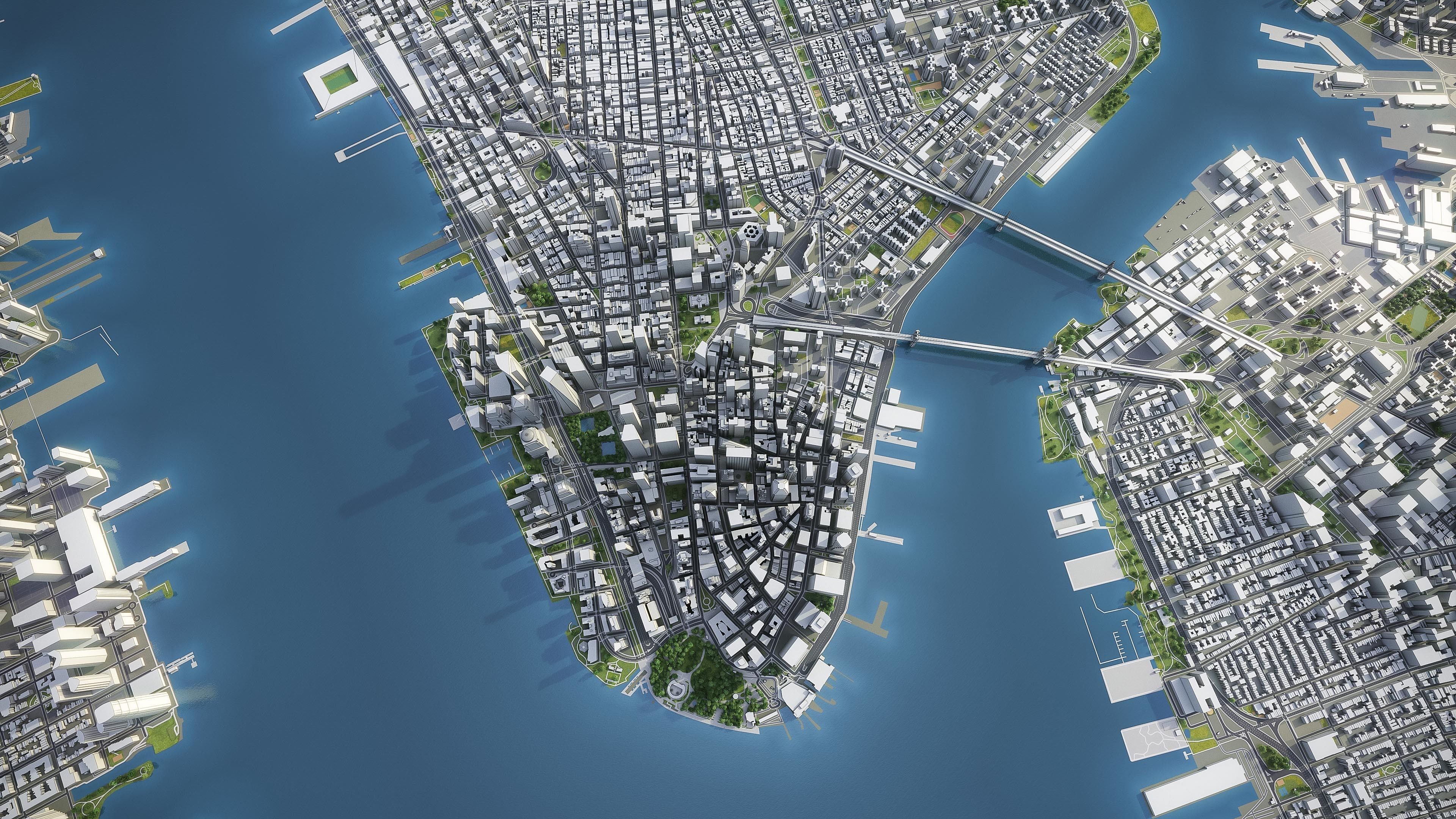 3D model New York - Lower Manhattan VR / AR / low-poly | CGTrader