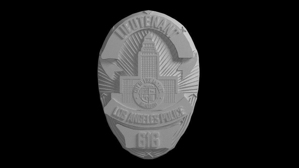 3D Printable LAPD Badge With STL file 3D model 3D printable | CGTrader