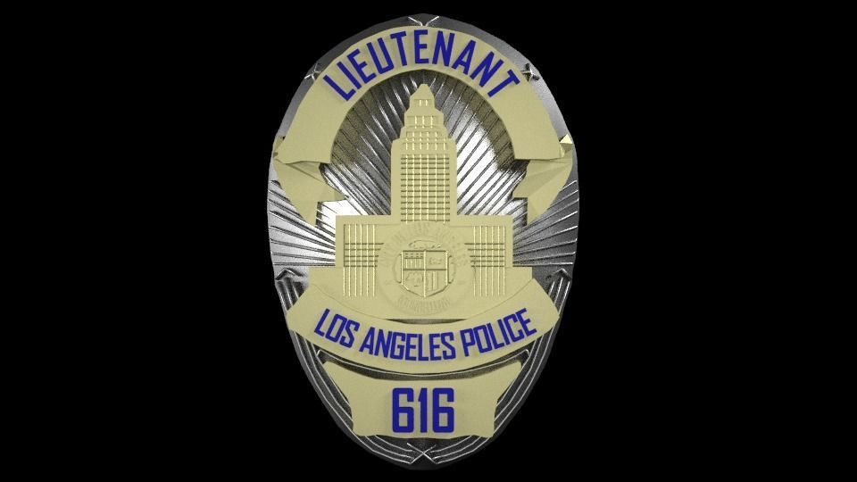 3D Printable LAPD Badge With STL file 3D model 3D printable | CGTrader