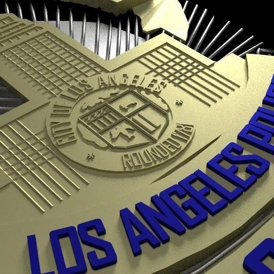 3D Printable LAPD Badge With STL file 3D model 3D printable | CGTrader