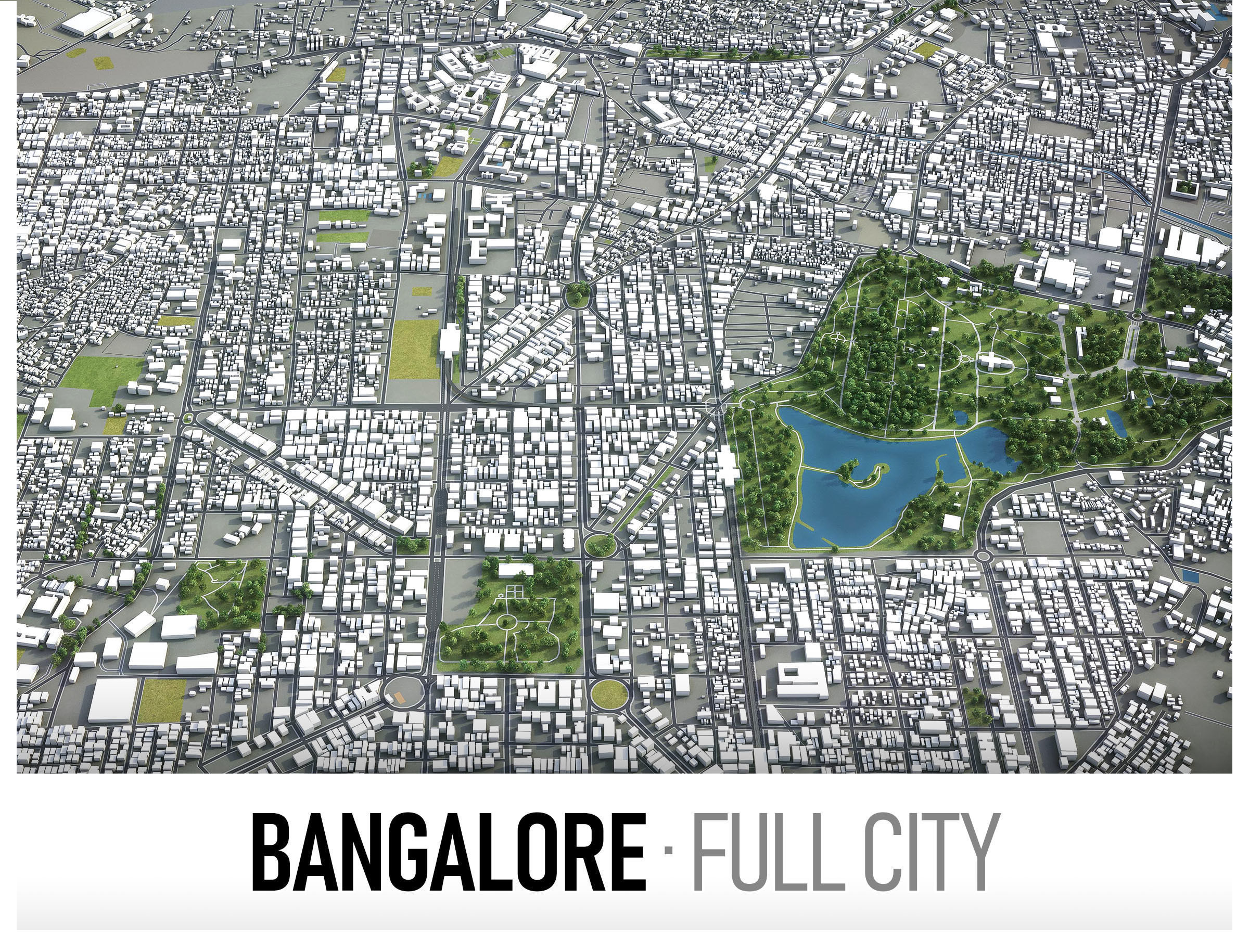 3D model Bangalore - 3D City Model VR / AR / low-poly | CGTrader