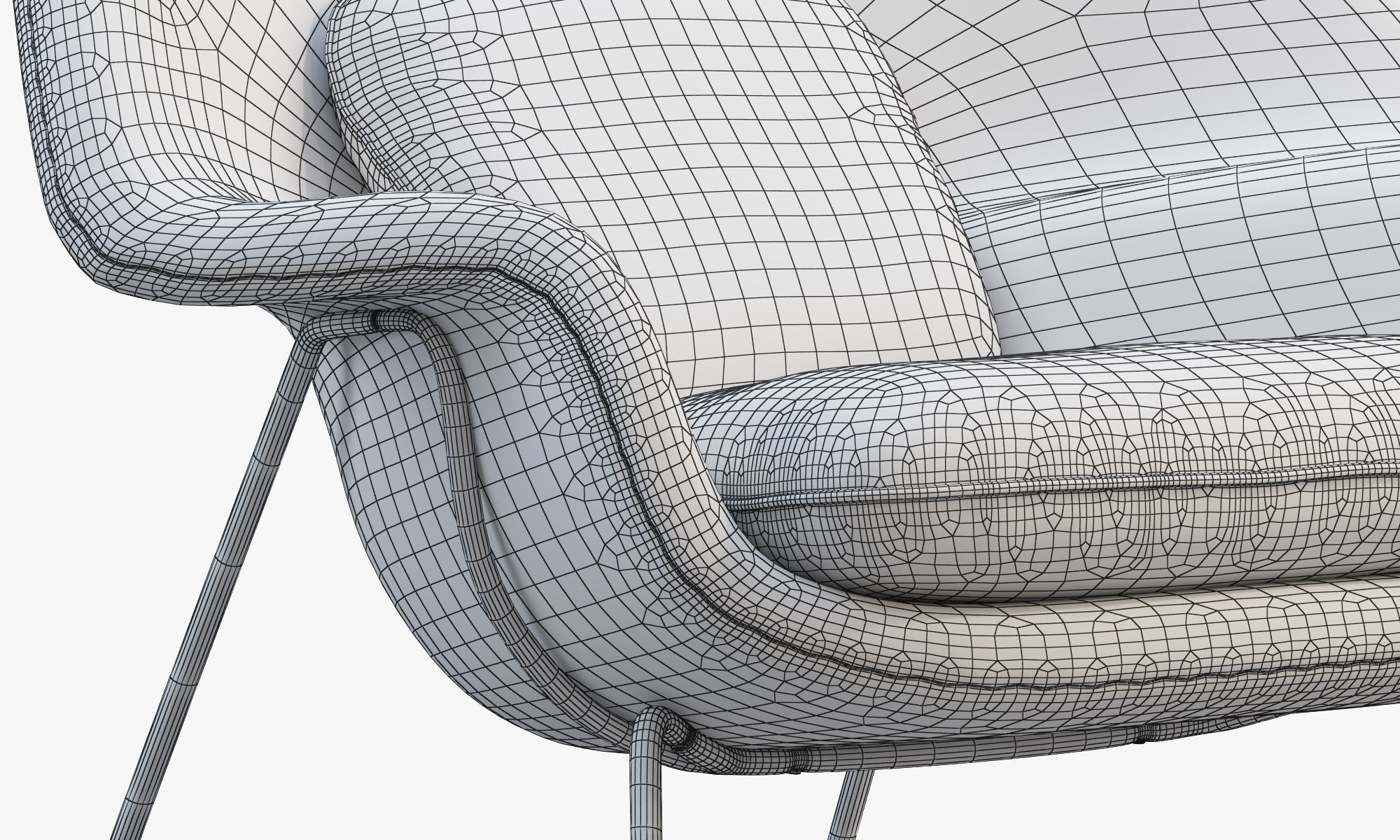 Womb Chair and Ottoman 3D model | CGTrader