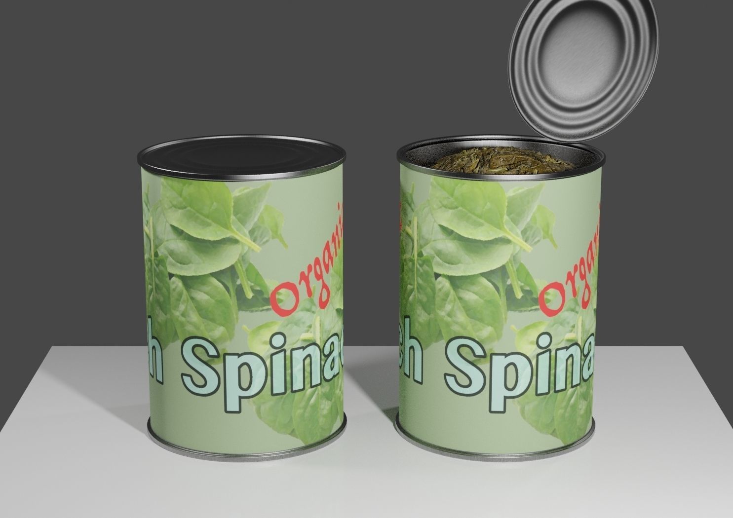 Spinach Tin Can free VR / AR / low-poly 3D model | CGTrader