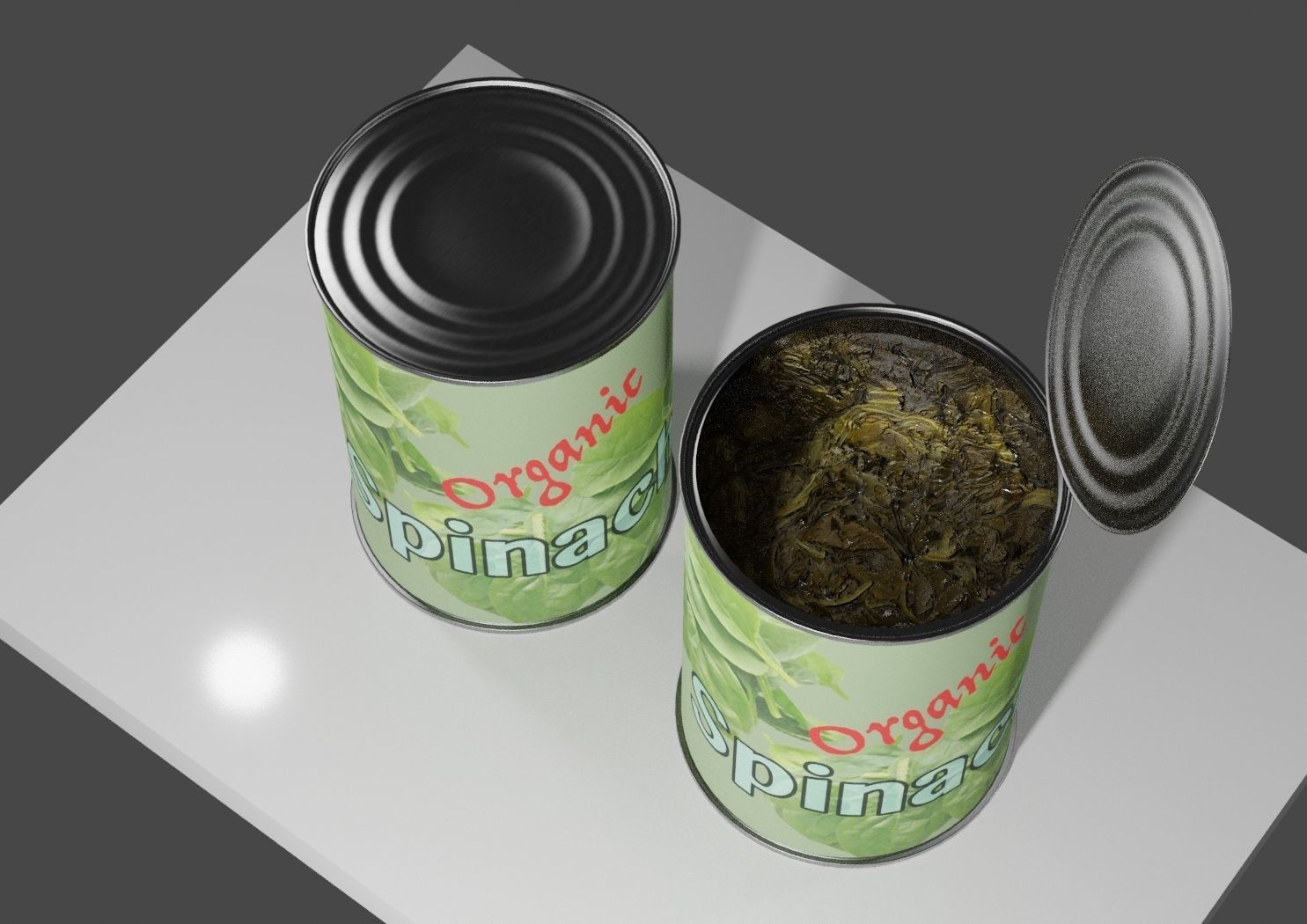 Spinach Tin Can free VR / AR / low-poly 3D model | CGTrader