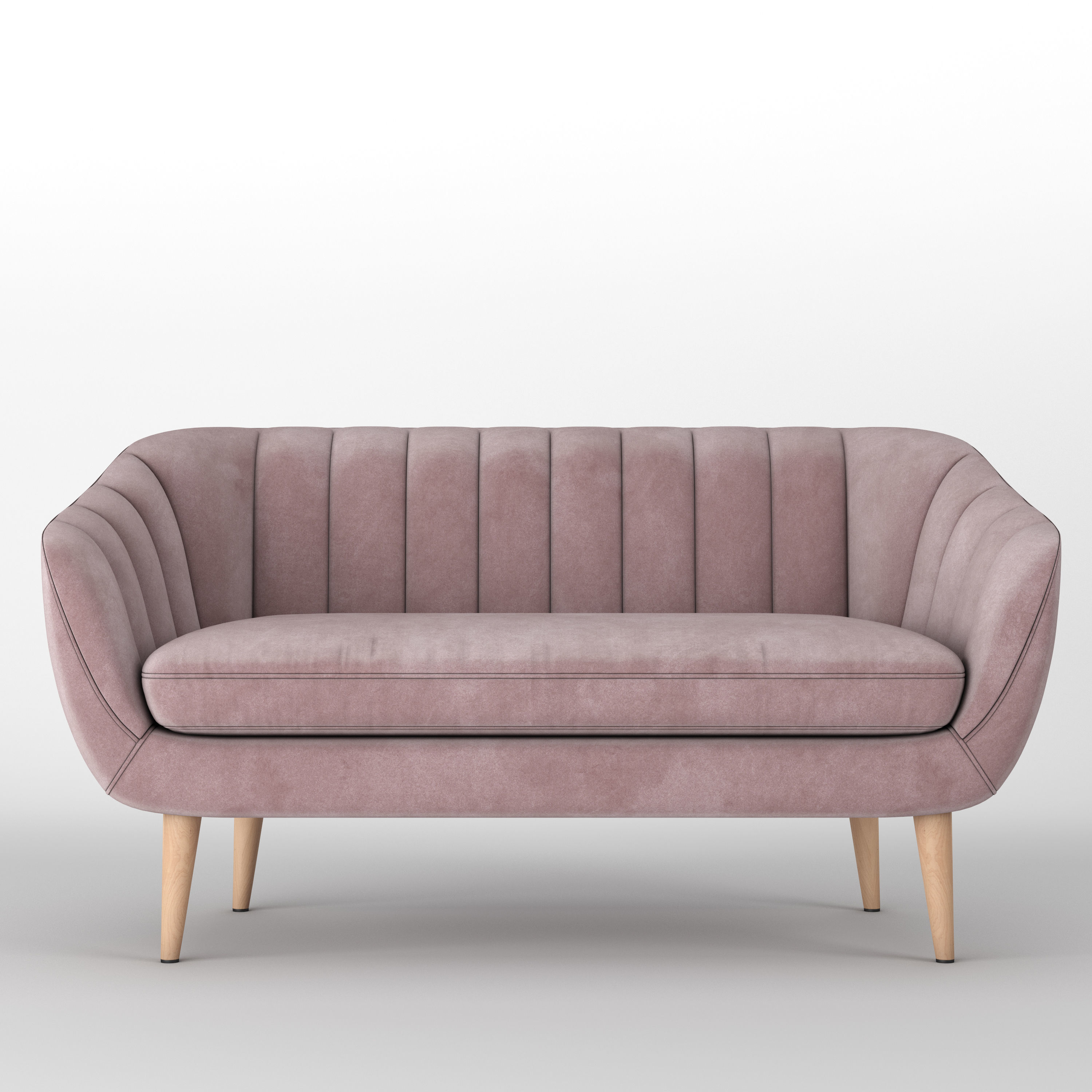 Kensington 2 Seater Chair Rose Pink 3D model | CGTrader