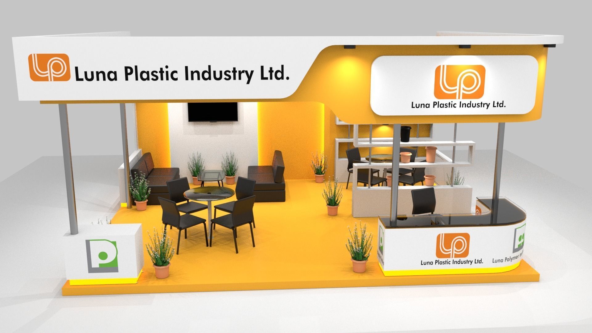 Exhibition stall 6m x 5m size 3D model | CGTrader