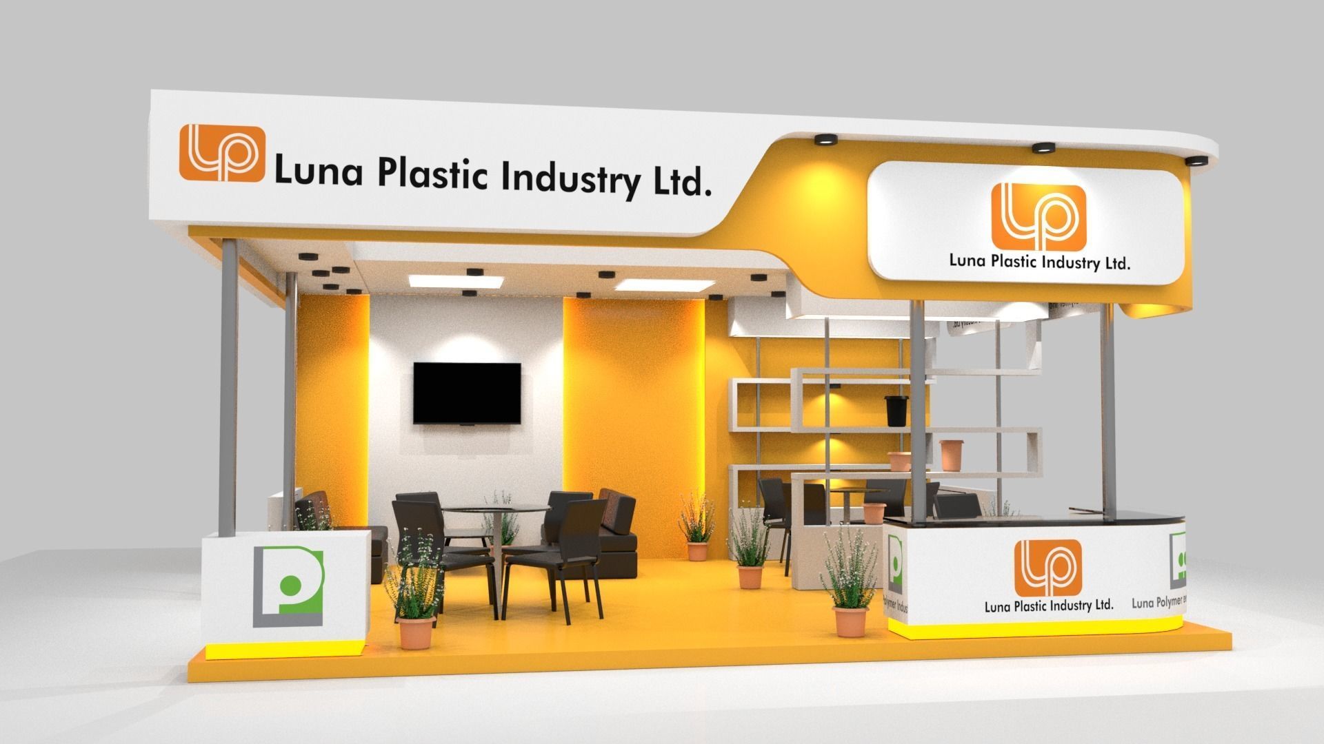 Exhibition stall 6m x 5m size 3D model | CGTrader