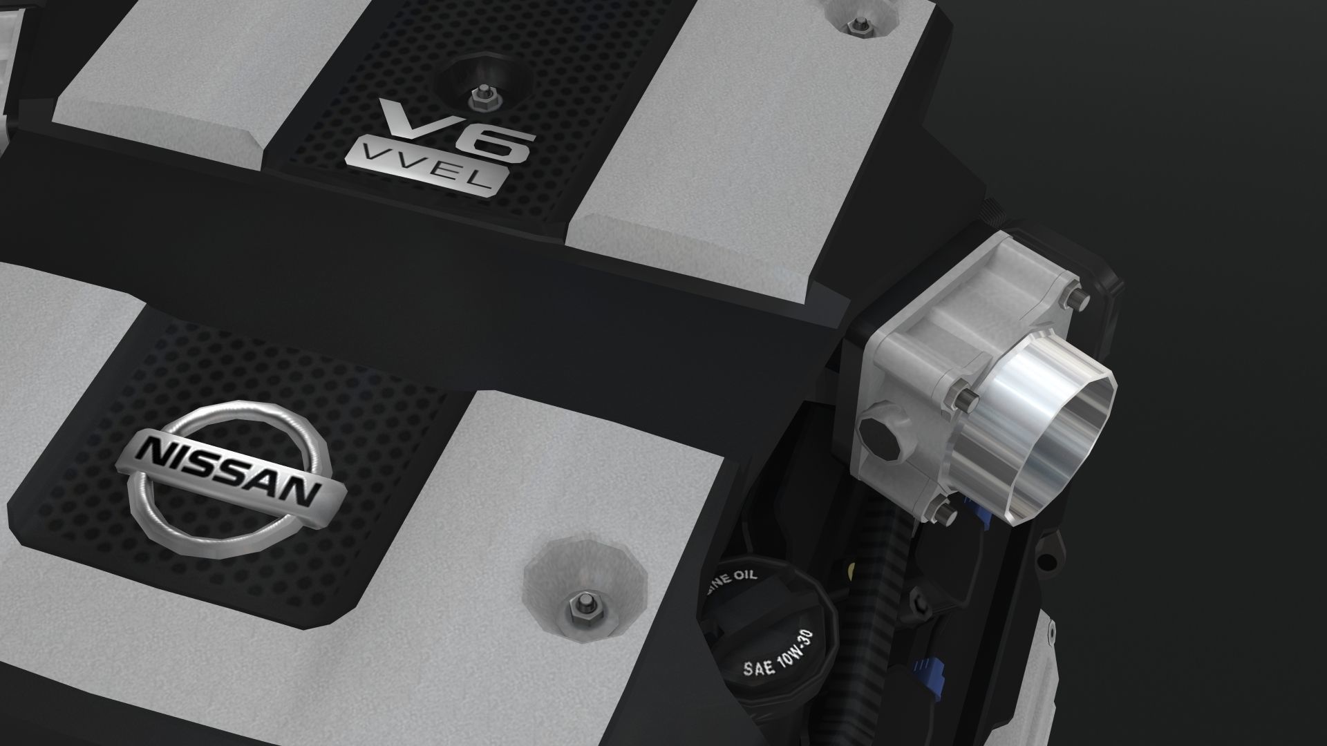 3D model Nissan 370z VQ37VHR engine VR / AR / low-poly | CGTrader