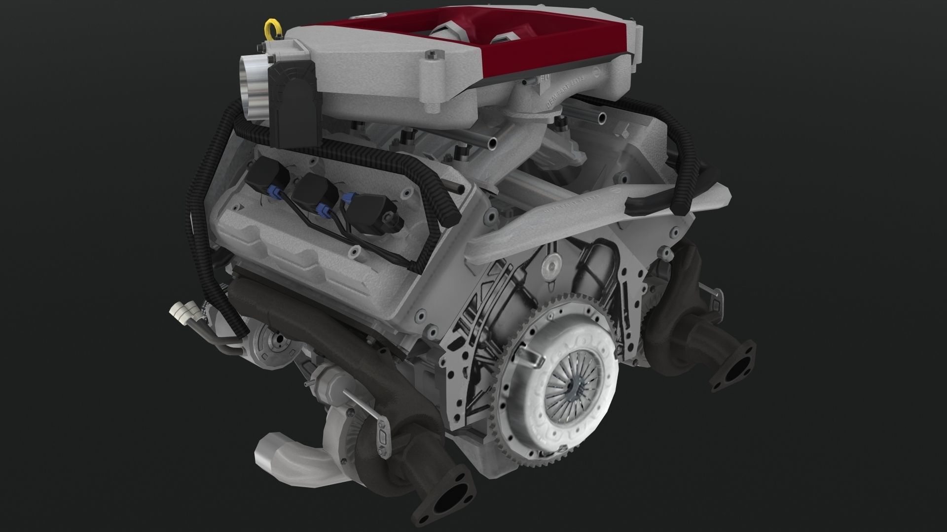 3D model Nissan GTR 2017 Premium VR38DETT engine VR / AR / low-poly ...