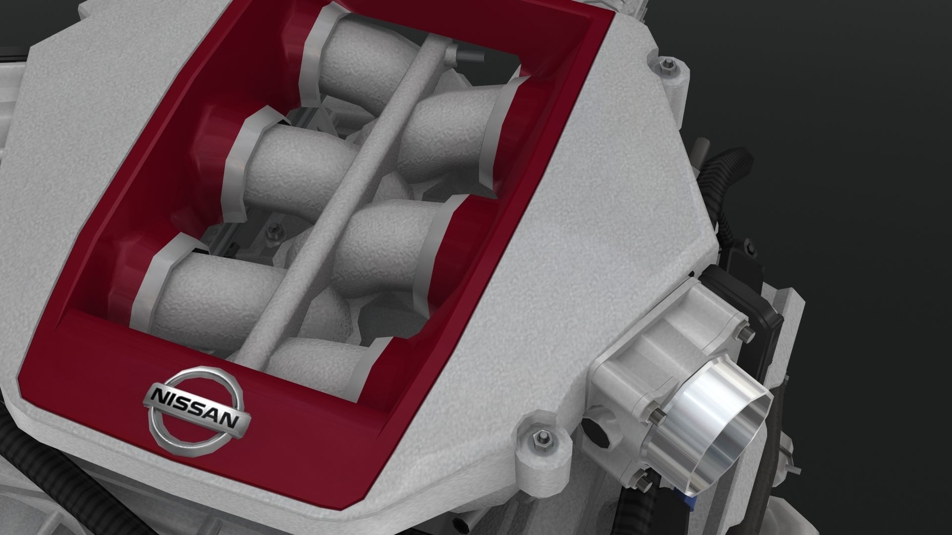 3D model Nissan GTR 2017 Premium VR38DETT engine VR / AR / low-poly ...