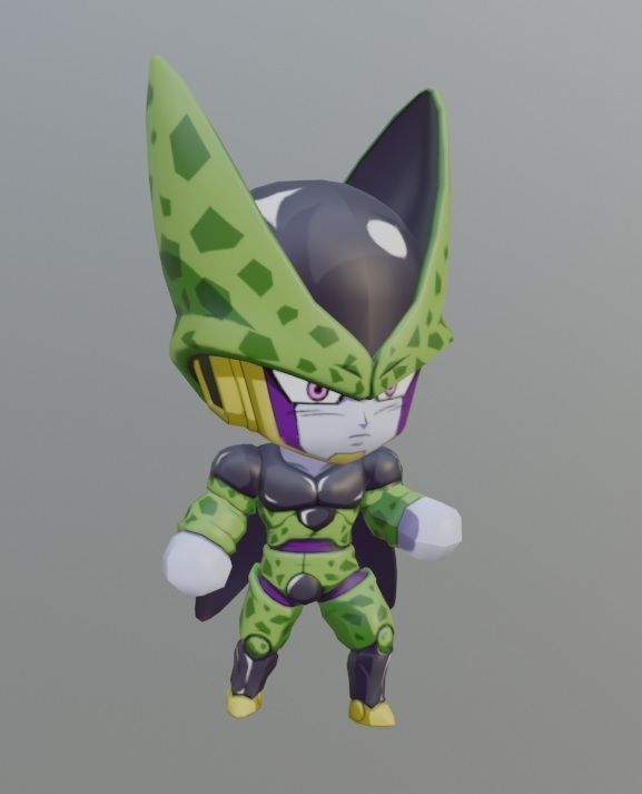 Perfect cell chibi 3D model 3D printable | CGTrader