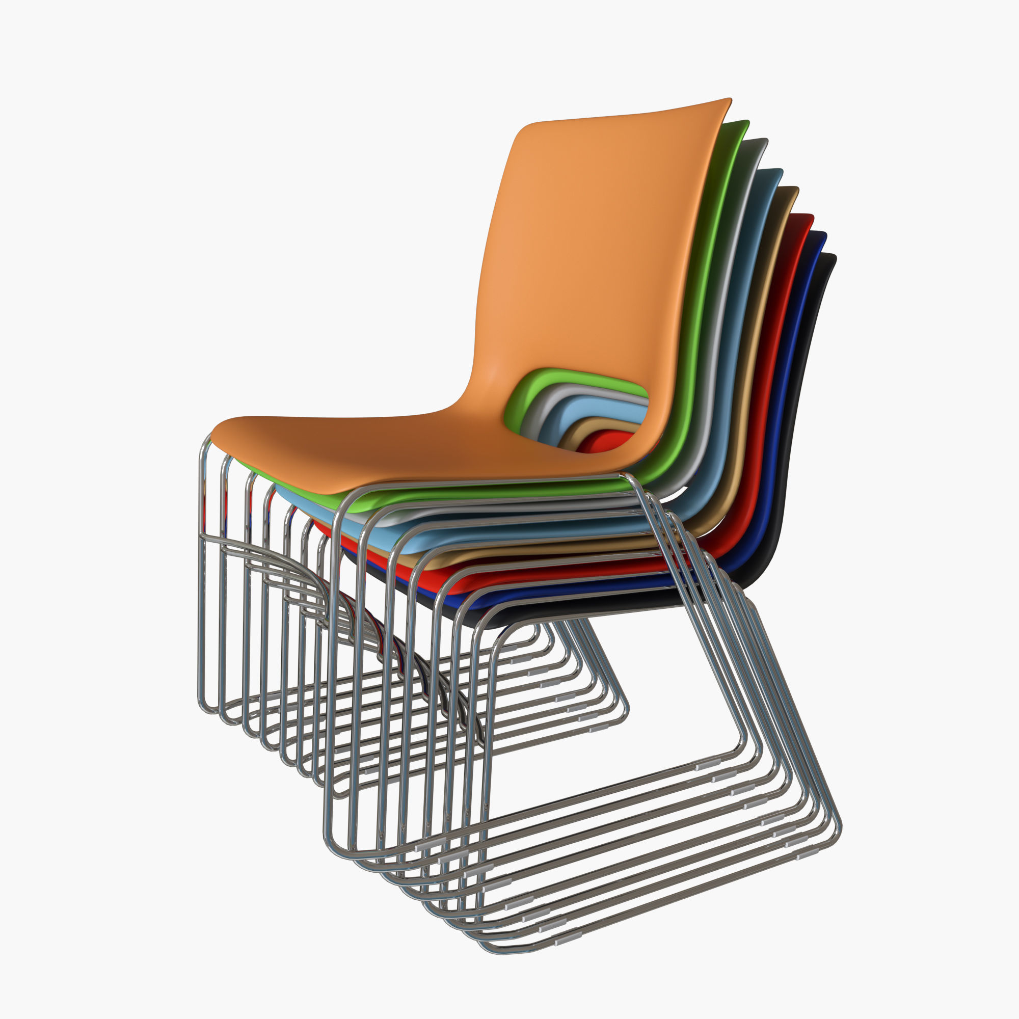 HON Stacking Chairs 3D model | CGTrader