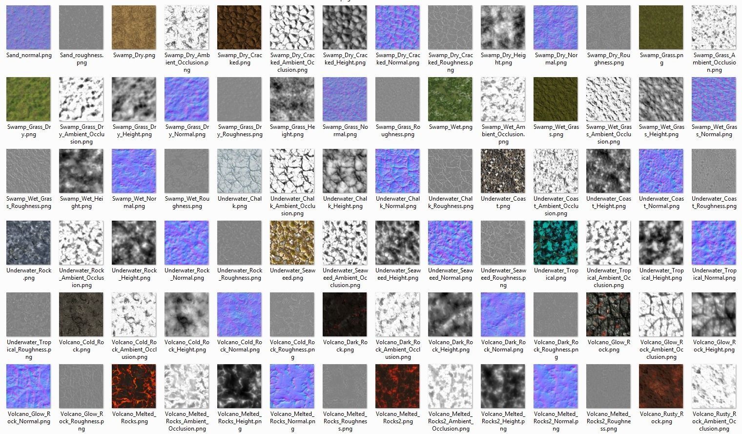 Texture PBR HighQuality Terrain Textures and HeightMaps GAIA Compatible ...