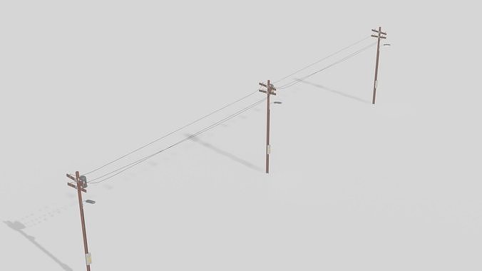 3D model Eletricity Post - Low poly Asset VR / AR / low-poly | CGTrader