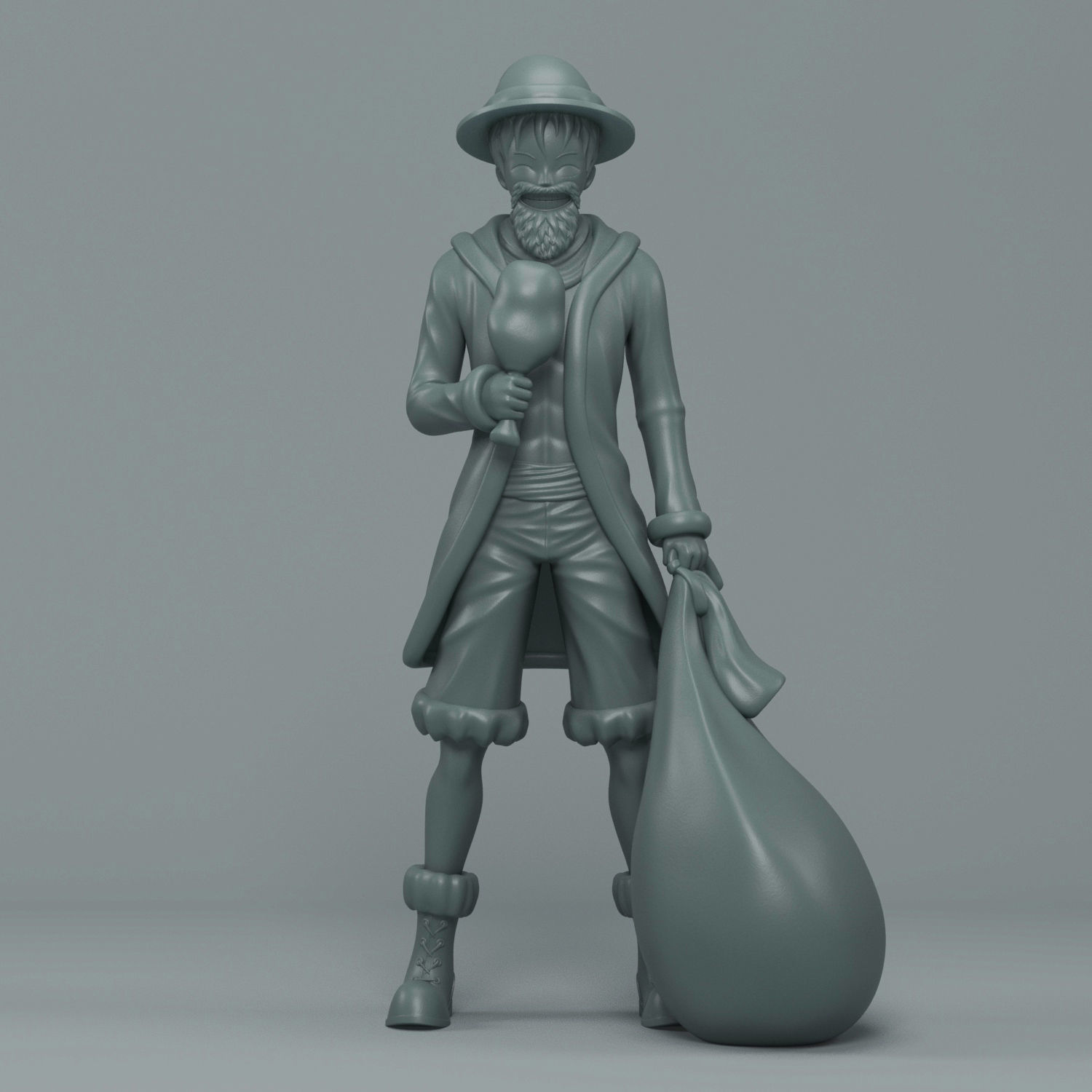 Santa Luffy 3D model 3D printable | CGTrader