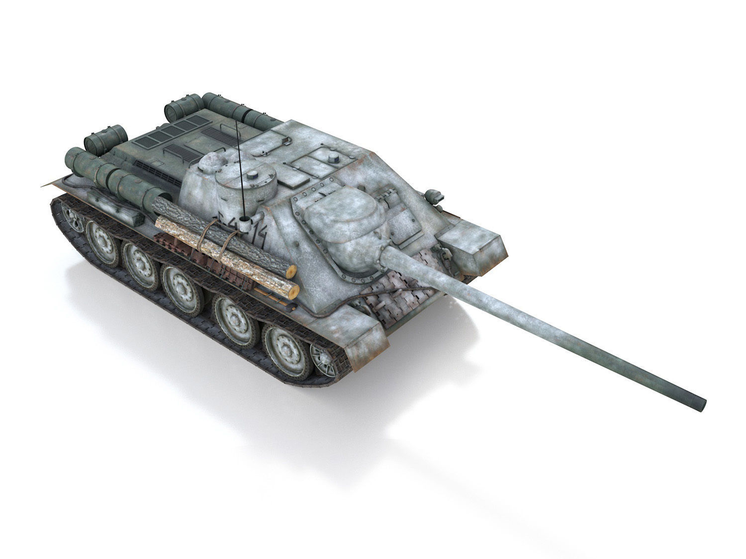 SU-100 - E414 - Soviet Tank Destroyer 3D model | CGTrader